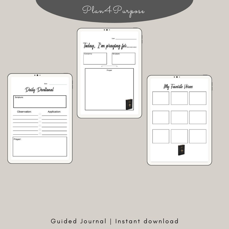 Prayer Journal Printable Bible Study Guide Gratitude Journal Digital ...