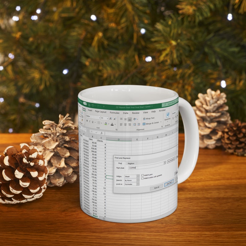 Excel Sheets Mug, Funny Sheets Excel Mug, Excel Coffee Mug, Gift for ...