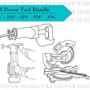 Modern Manly Tool Outline SVG, Dxf, Eps, Pdf, Png/power Tools for ...