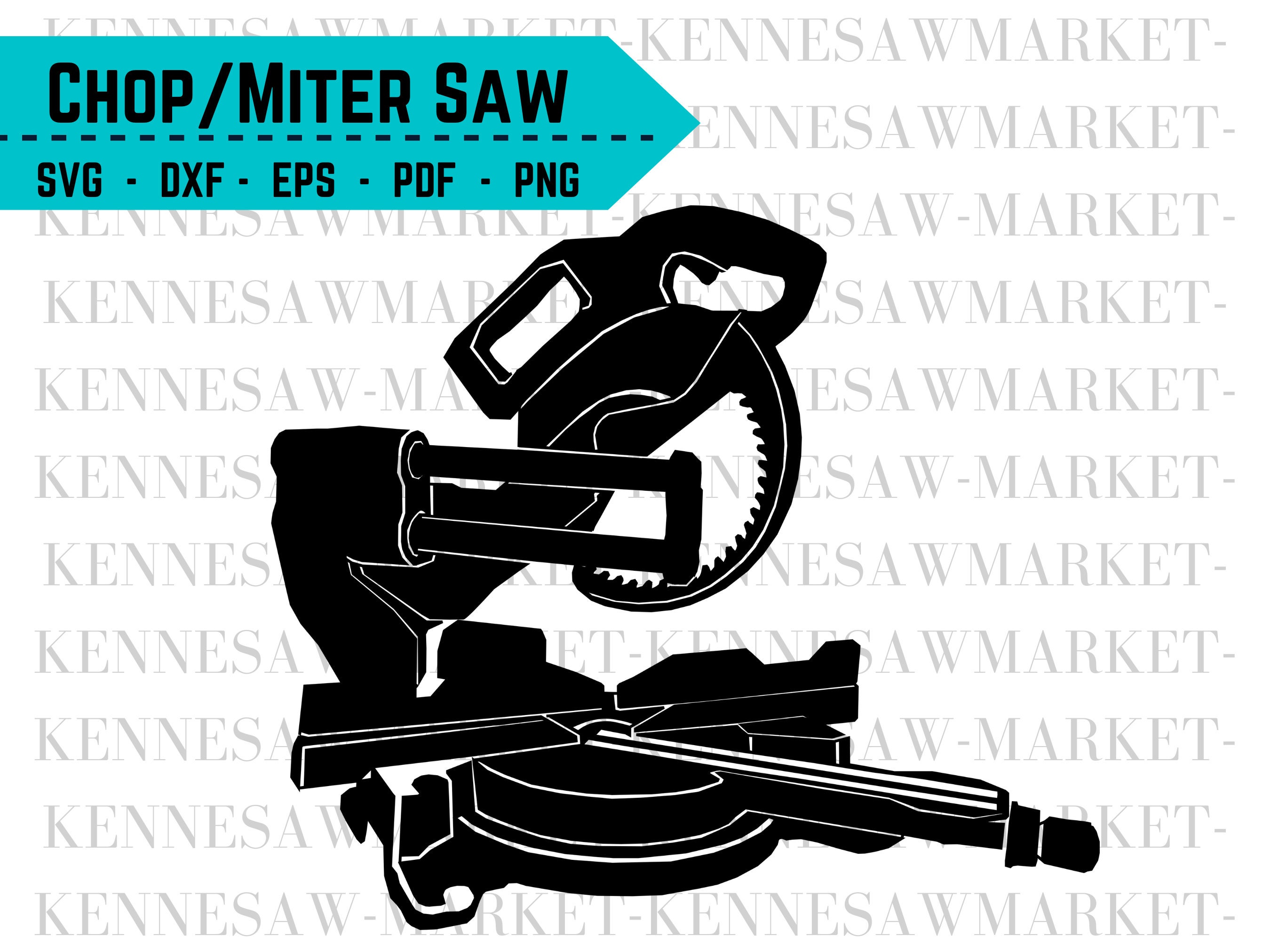 Chop Saw Silhouette With PNG, SVG, DXF, Eps and Pdf/modern Manly Tool ...