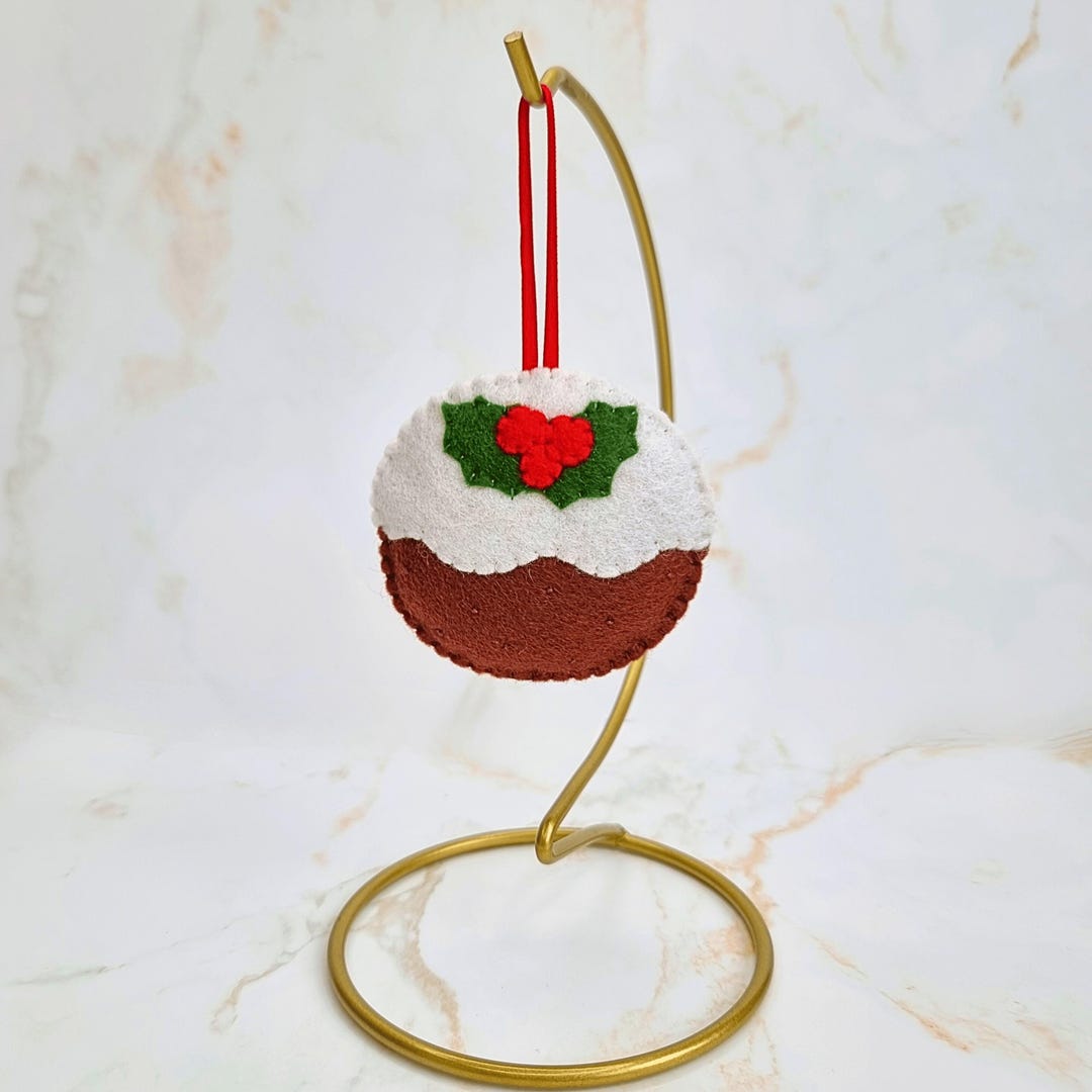Modello di cucito per budino di Natale in feltro: ornamento da ...