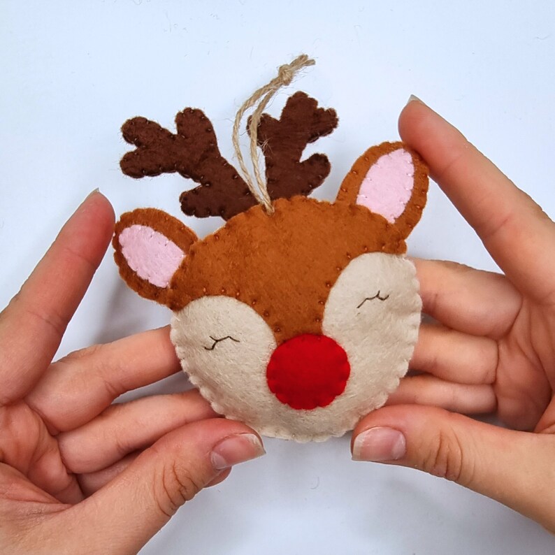 Felt CHRISTMAS Ornament PDF Sewing Pattern BUNDLE Reindeer - Etsy UK