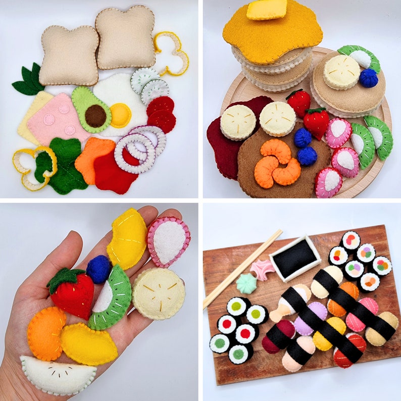 Felt Food PDF Sewing Pattern & Tutorial MEGA BUNDLE Sushi - Etsy Australia
