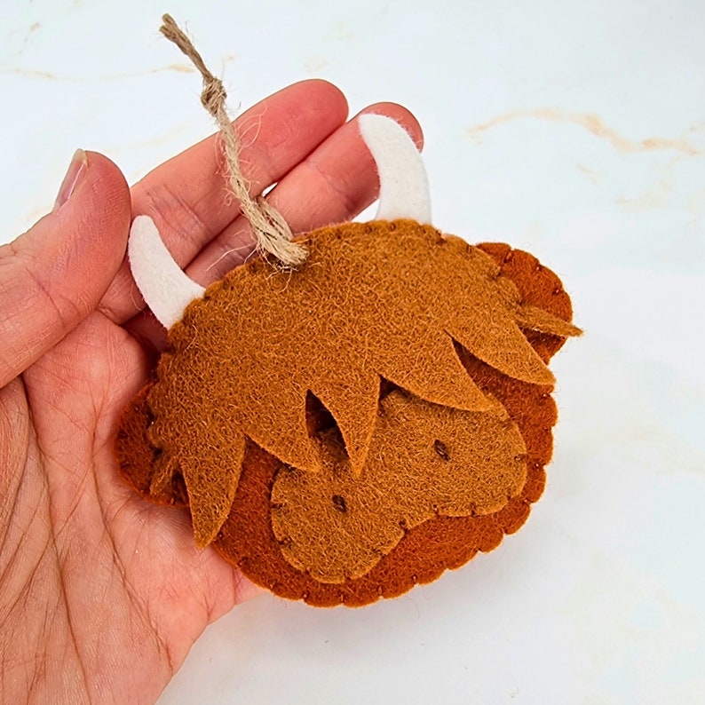 Felt Highland Cow PDF / SVG Sewing Pattern, Easy Beginner Friendly Wee ...