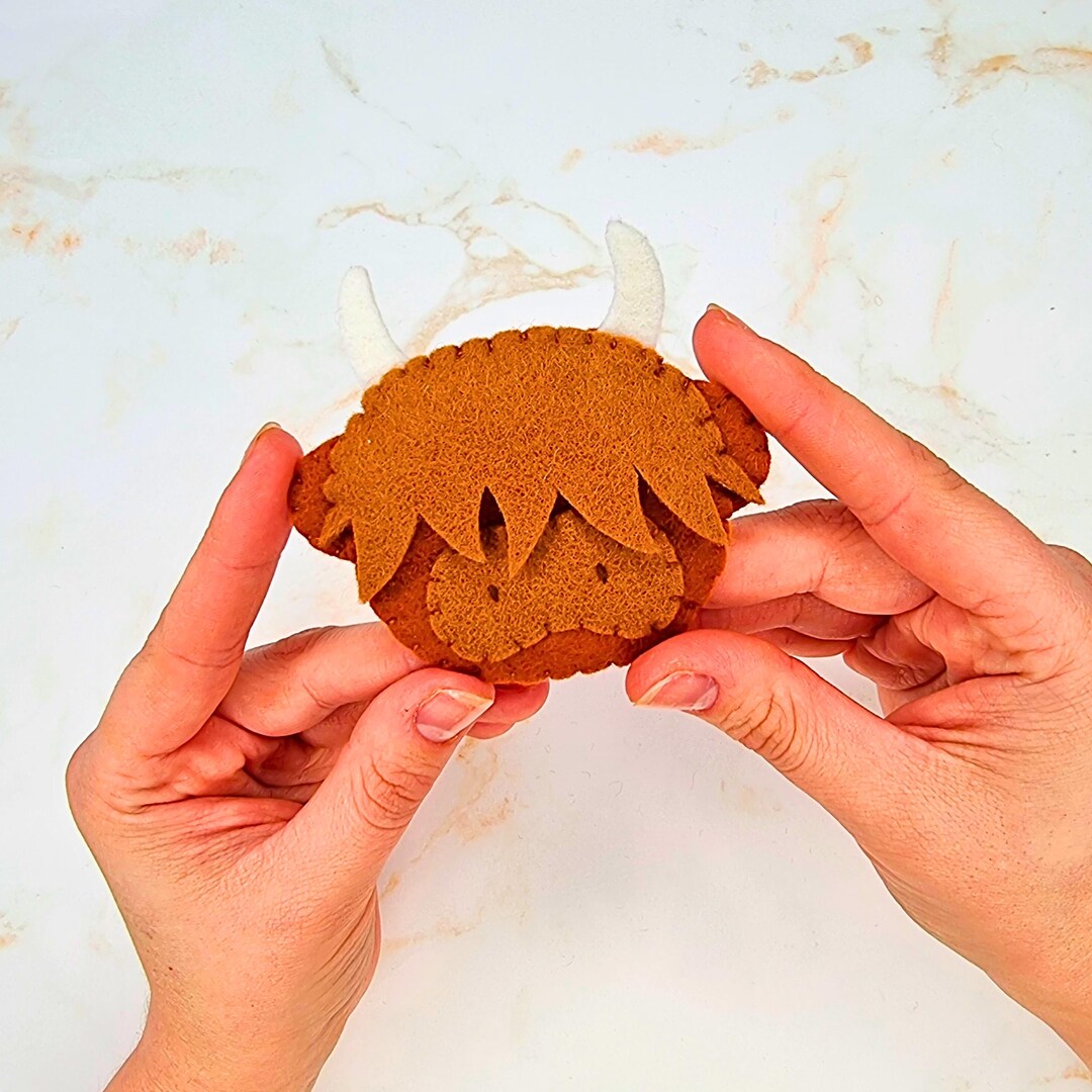 Felt Highland Cow Sewing Pattern: Easy DIY Ornament (PDF) - Etsy