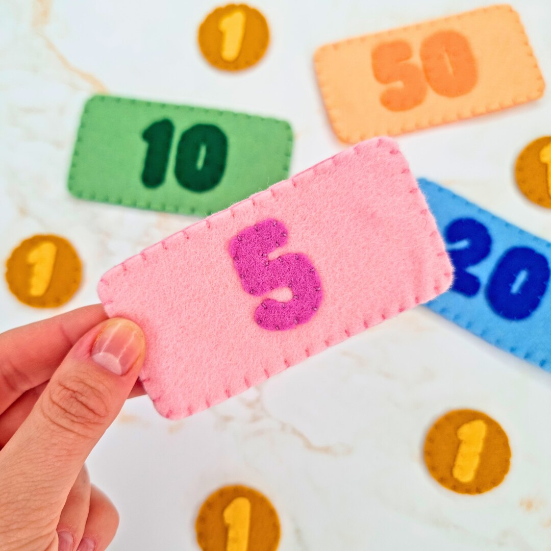 Buy Felt Play Money PDF Sewing Pattern & Tutorial, Easy and Beginner ...