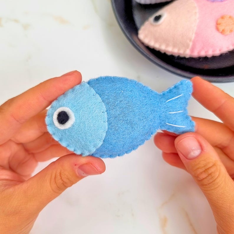 Felt Fish Sewing Pattern PDF: Kids Play Kitchen, Catnip Toy Ornaments ...