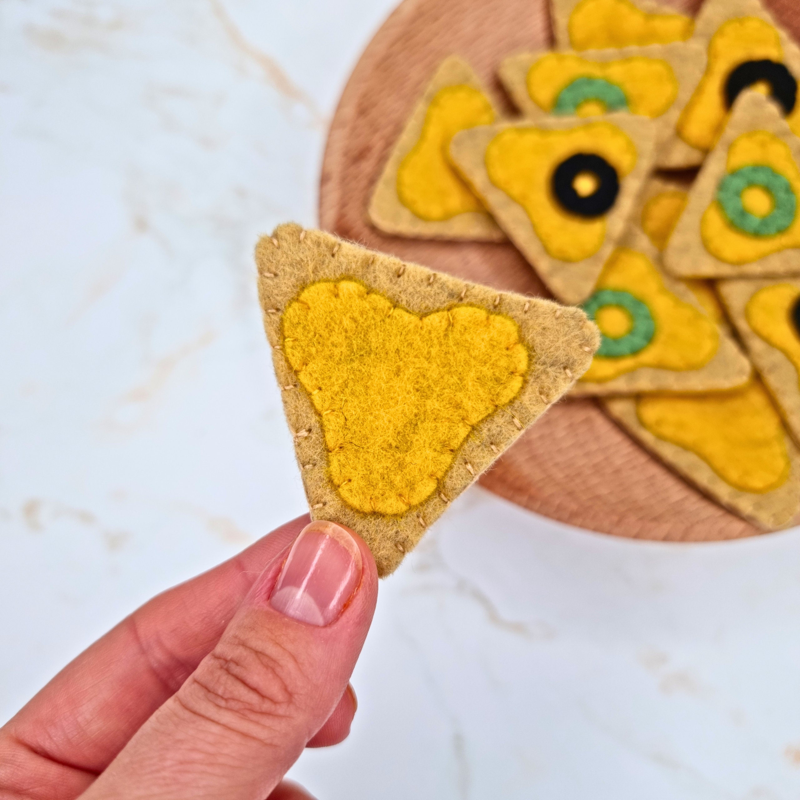12-piece Nachos Playset 100% Wool Felt for Mexican Themed Felt Food ...