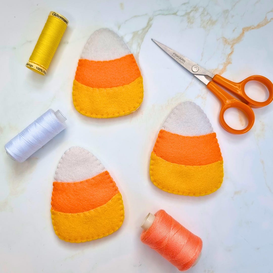 Felt Halloween Candy Sewing Pattern: DIY Sweet Corn, Garland and ...