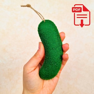 Felt Pickle Ornament PDF Sewing Pattern and Tutorial, Easy Beginner ...