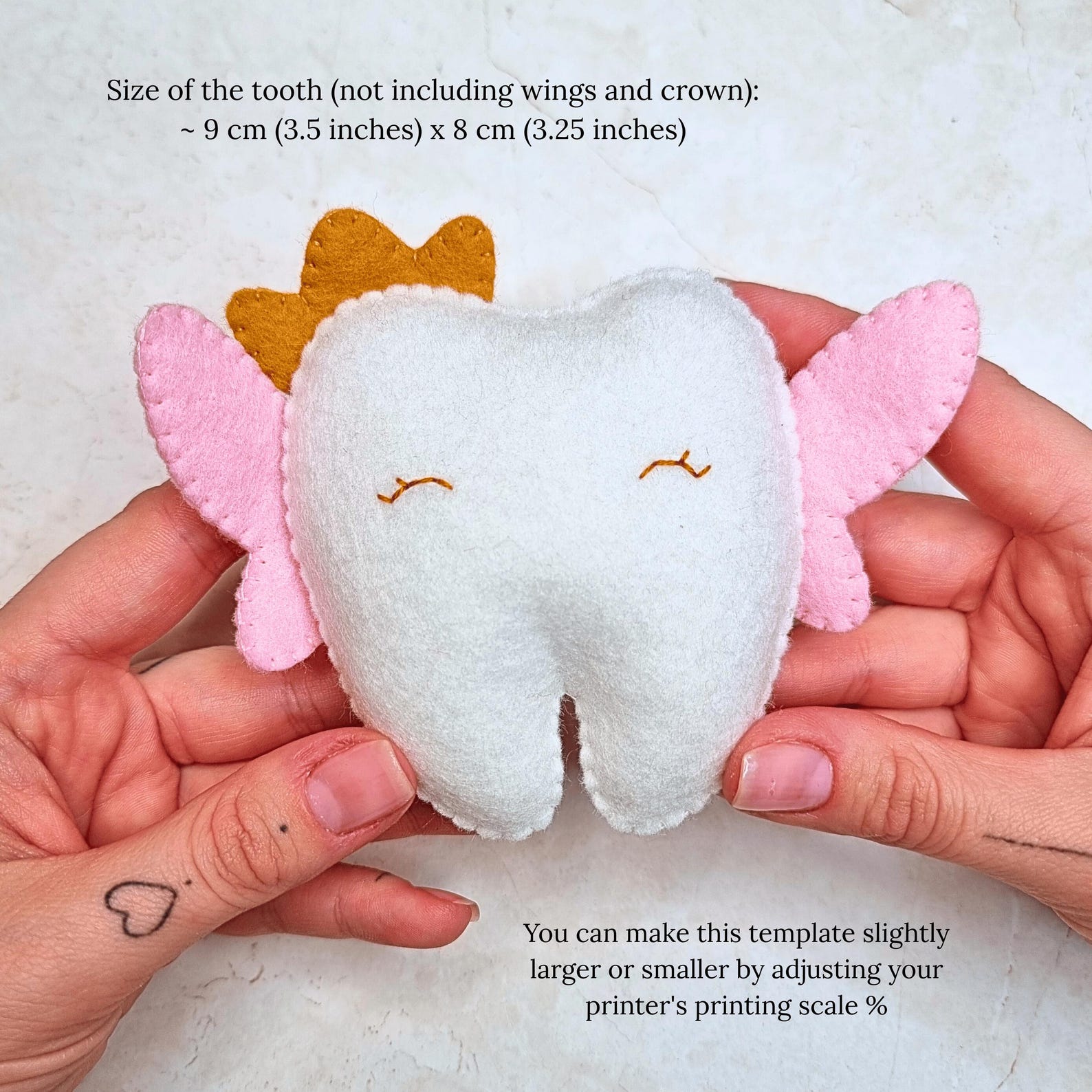 Felt Tooth Fairy Pocket Sewing Pattern: Beginner Friendly Needle Craft ...