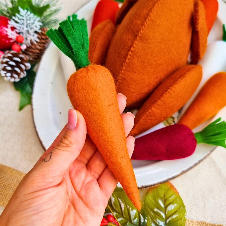 Felt Roast Chicken Sewing Pattern: Thanksgiving Christmas Decor (PDF ...
