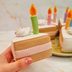 Felt Birthday Cake With Candles PDF Pattern and Tutorial, Easy and ...