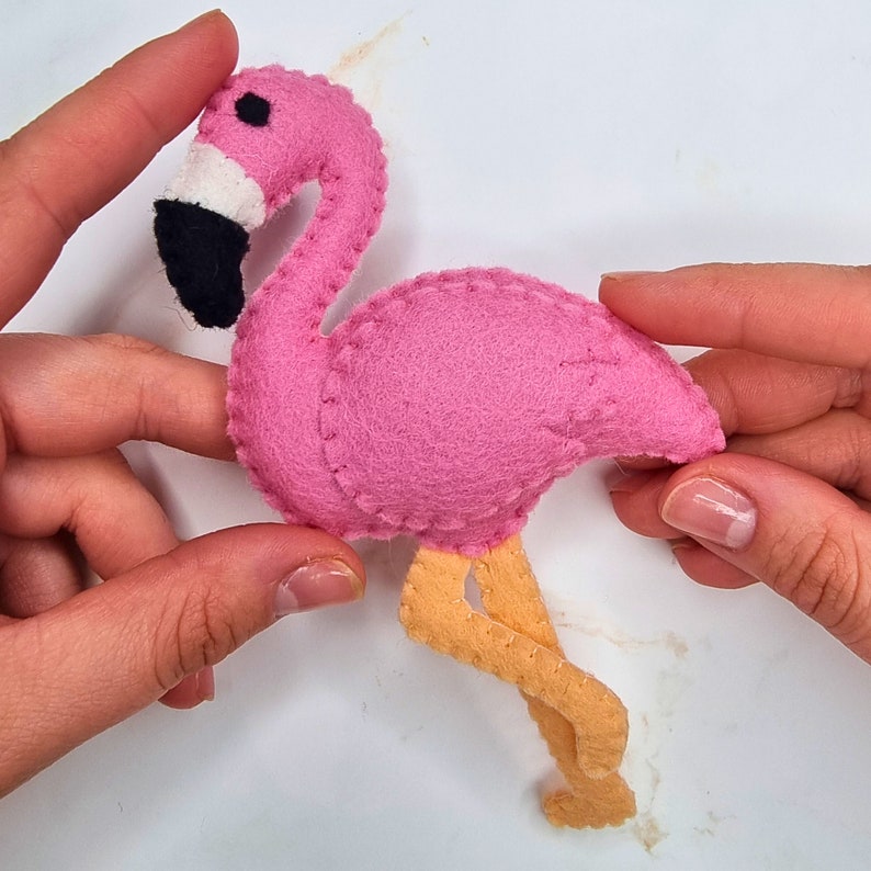Wool Felt Flamingo Sewing Pattern: DIY Ornament, Mobile, Magnet (PDF ...