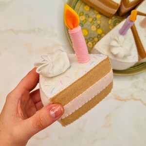 Felt Birthday Cake Pattern: Beginner-friendly Kids Pretend Play Food ...