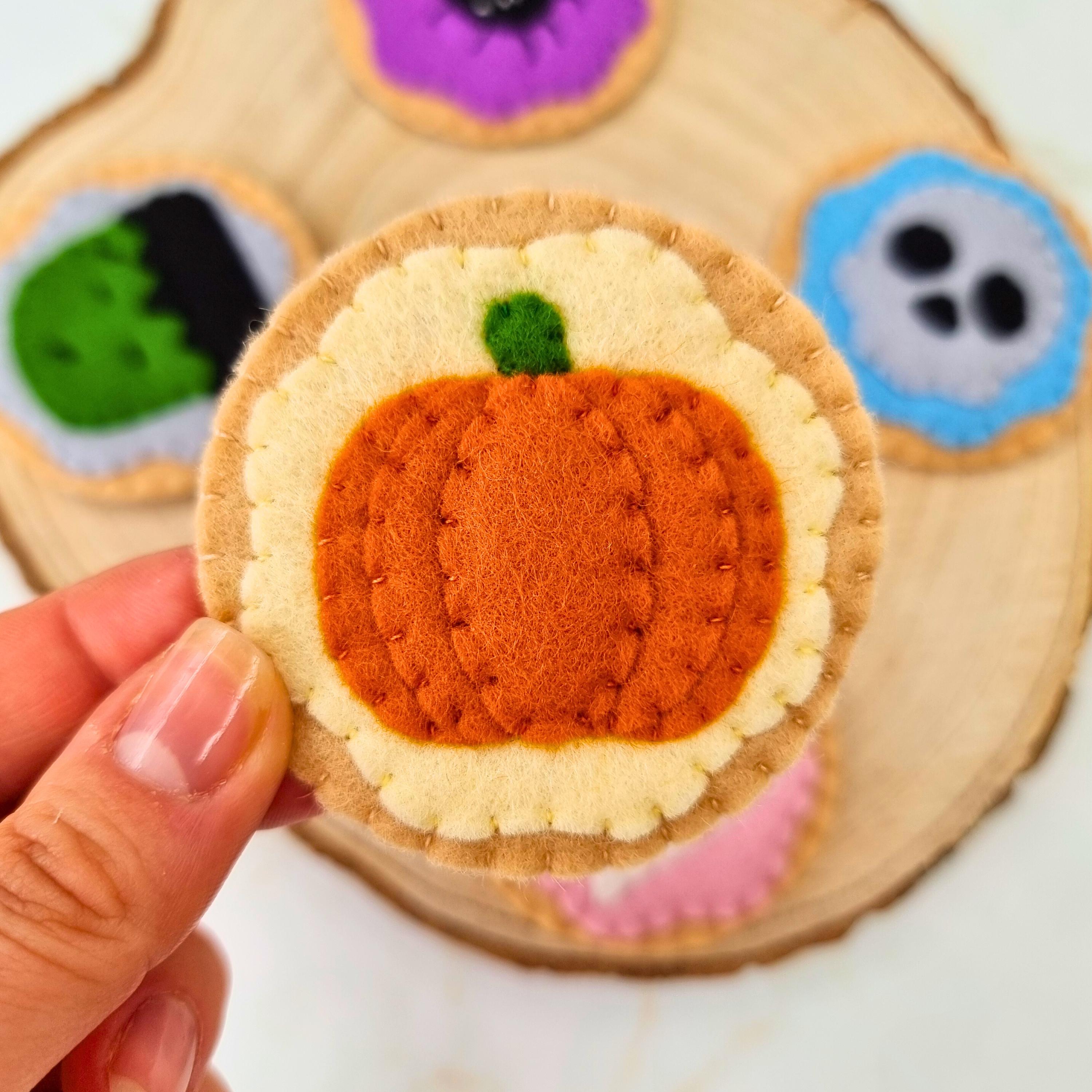 Felt Halloween Cookies Sewing Pattern: Easy DIY Pretend Play Food (PDF ...