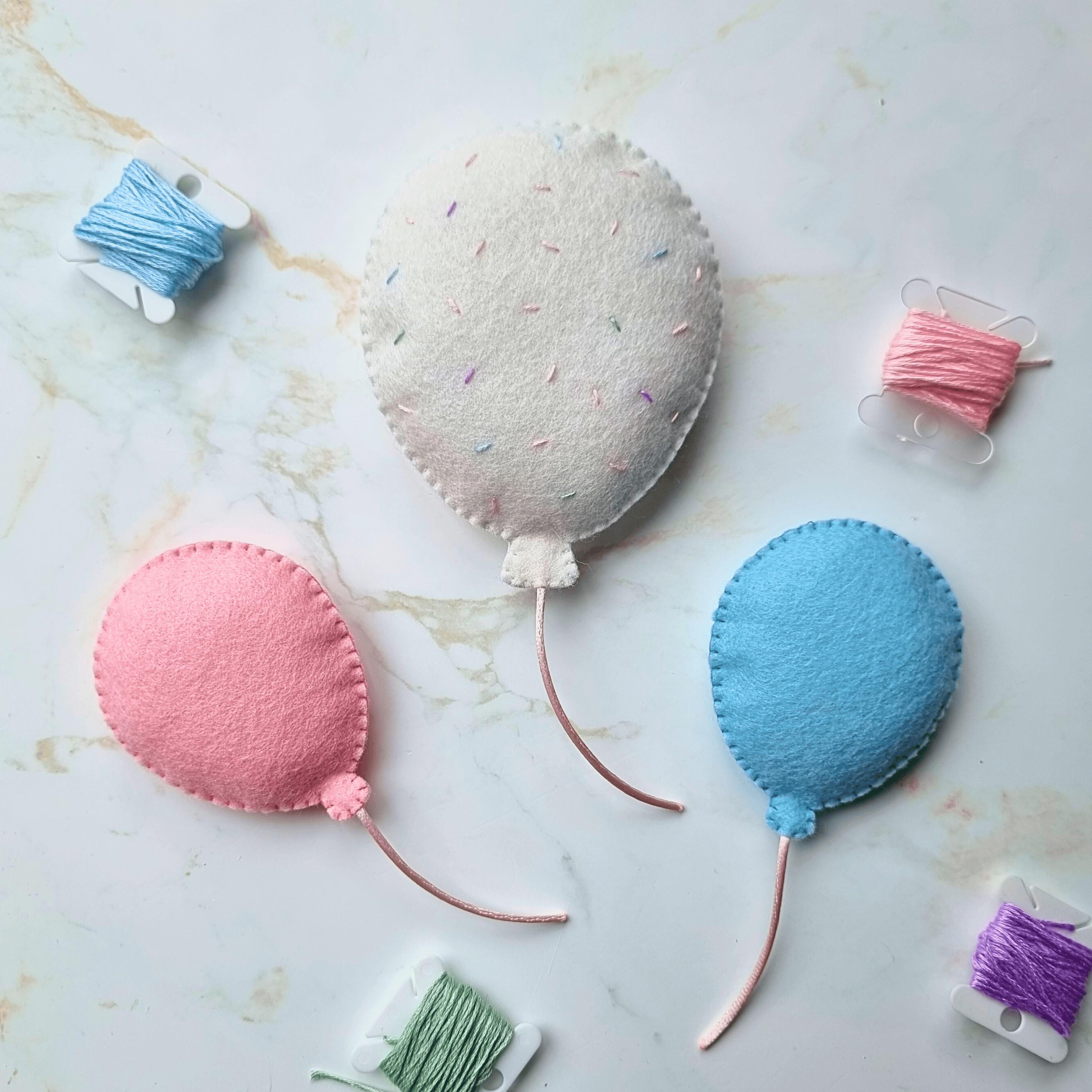 Felt Balloon Ornament Sewing Pattern: DIY Nursery Decor, Garlands and ...