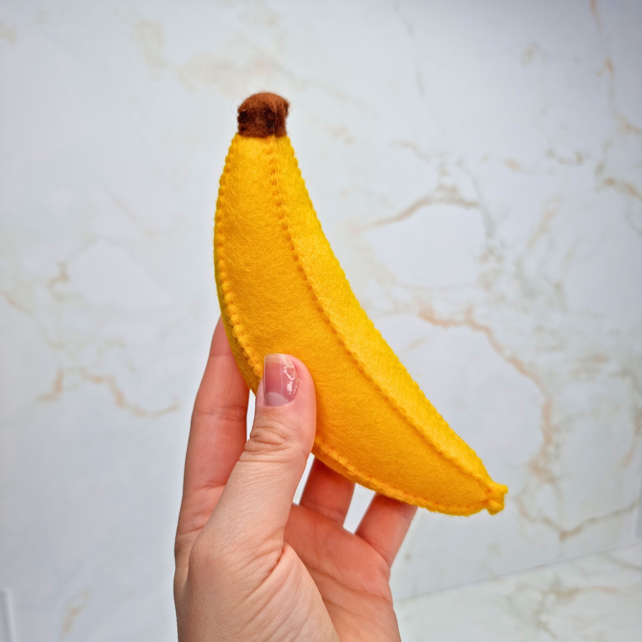 Felt 3D Fruit Sewing Pattern: Banana, Strawberry, Blueberry, Apple ...