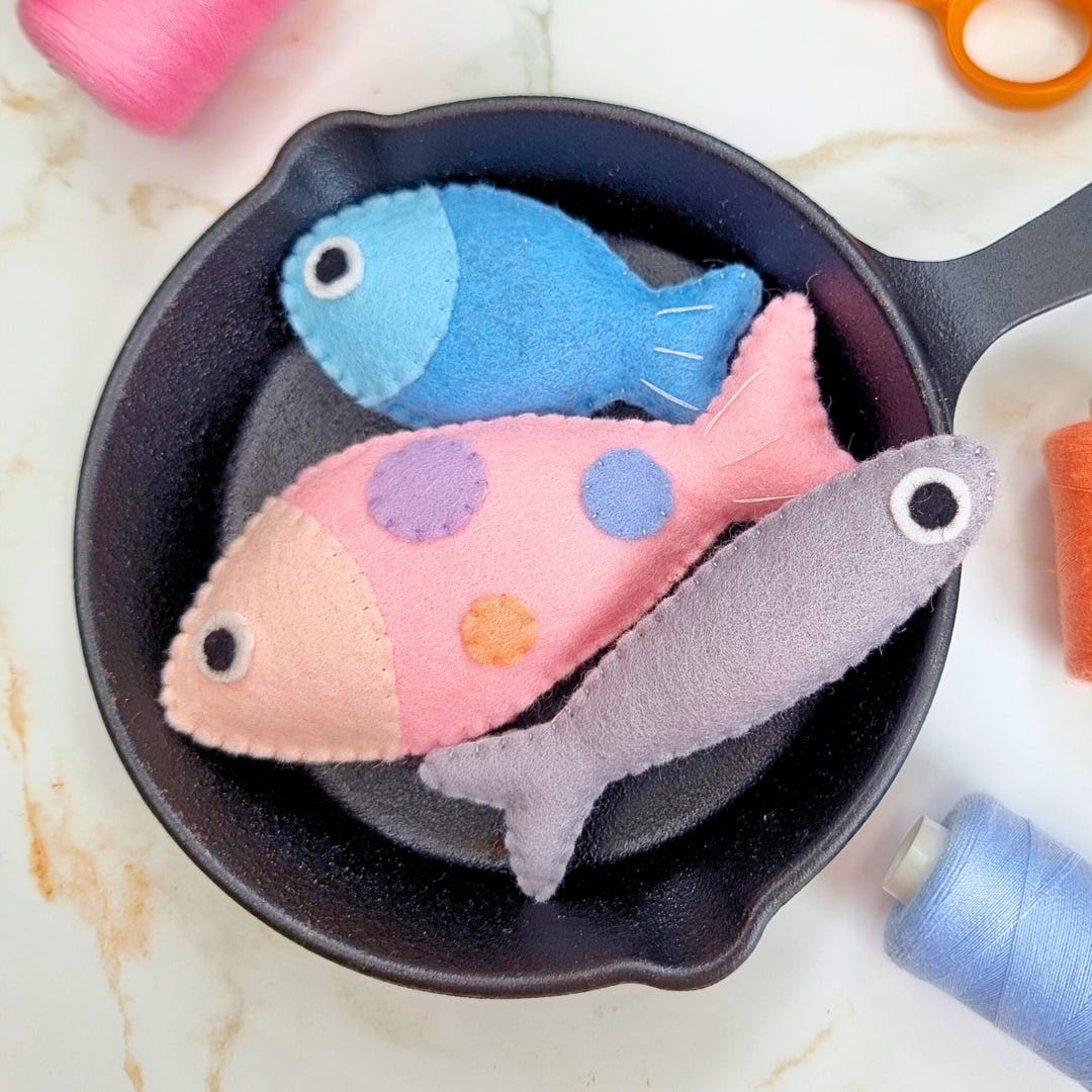 Felt Catnip Fish Toy Sewing Pattern: Easy DIY Cat Toys (PDF) - Etsy