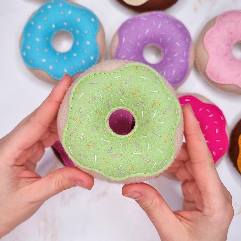 Felt Donut Sewing Pattern: Beginner Pretend Play Food (PDF) - Etsy
