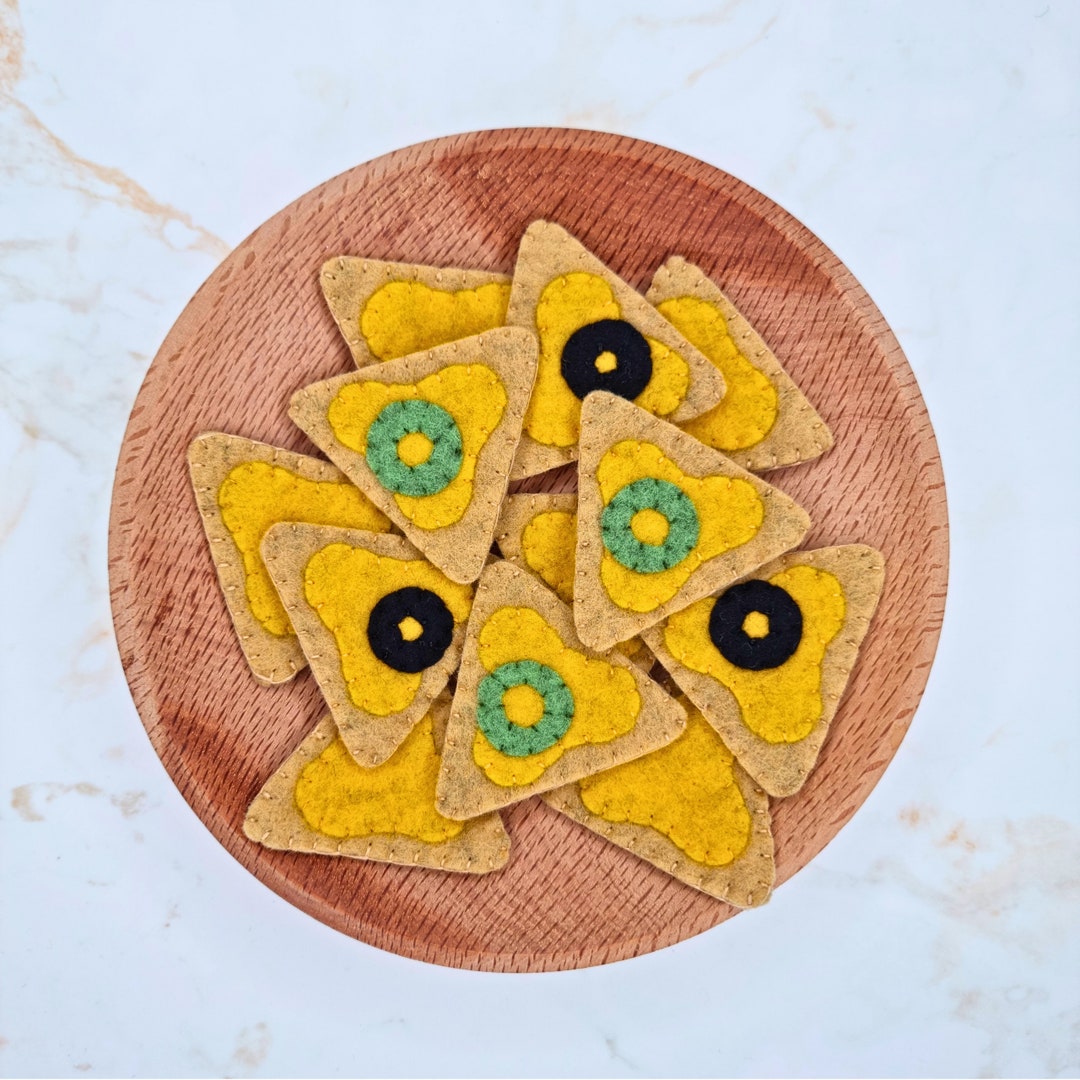 12-piece Nachos Playset (100% Wool Felt) for Mexican Themed Felt Food ...