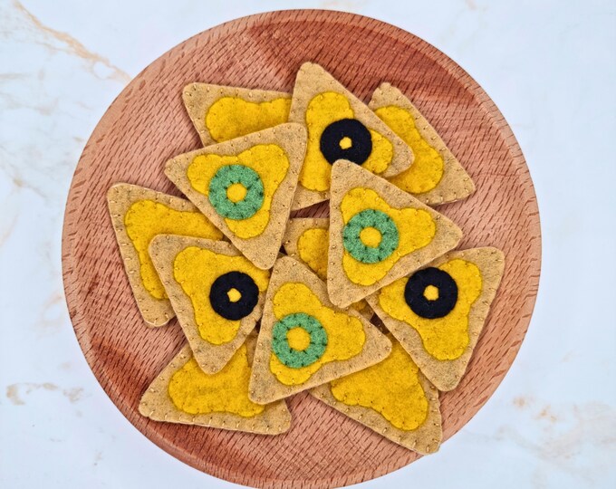 12-piece Nachos Playset (100% Wool Felt) for Mexican Themed Felt Food ...