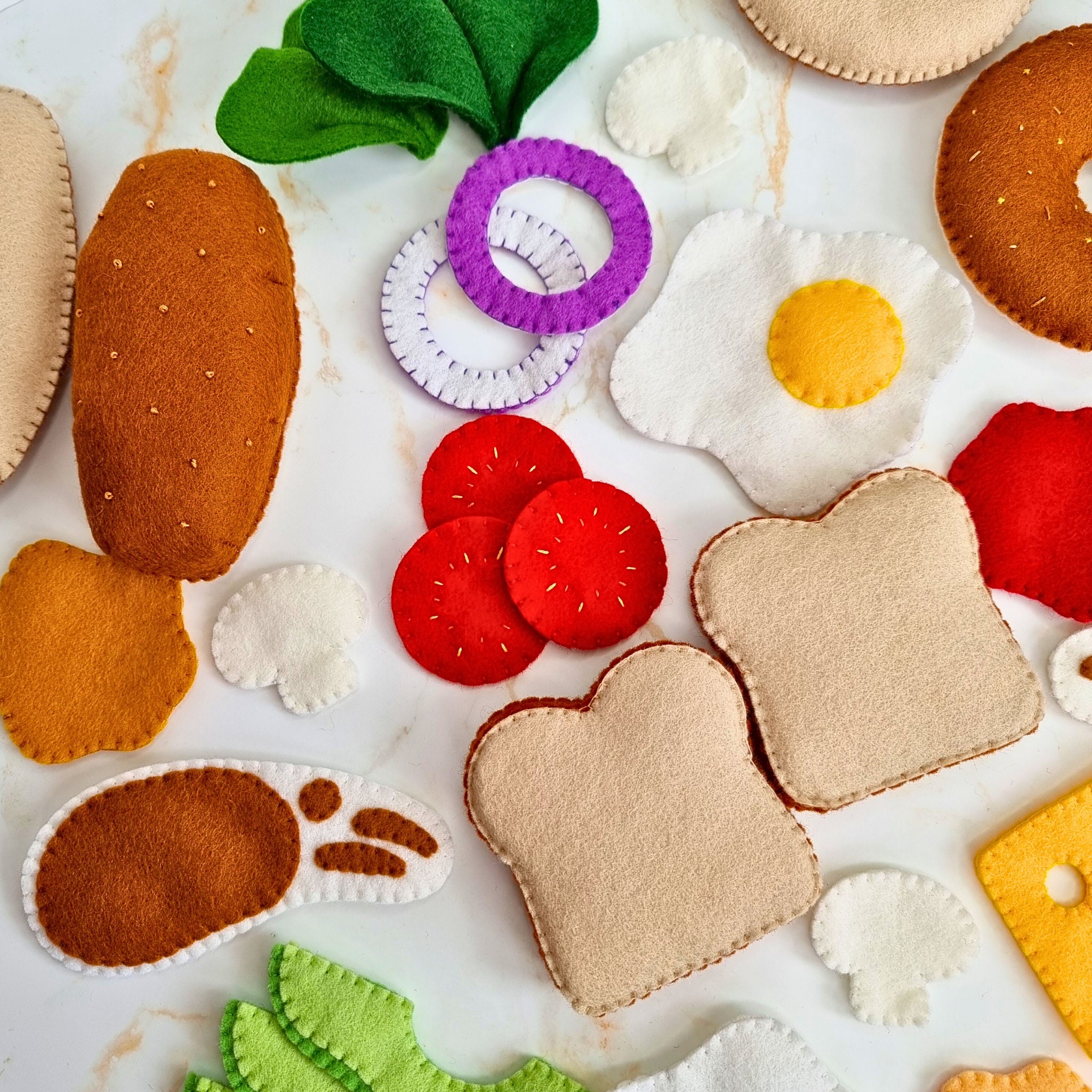Felt Food Sewing Pattern: Sub Sandwich & Bagel Playset (PDF Download ...