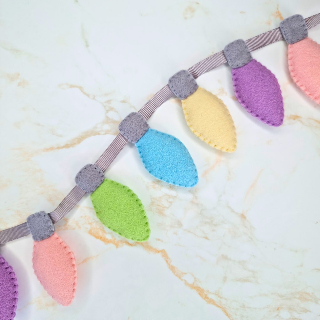 Felt Fairy Light PDF Sewing Pattern, Festive Party Light Bulb Garland ...