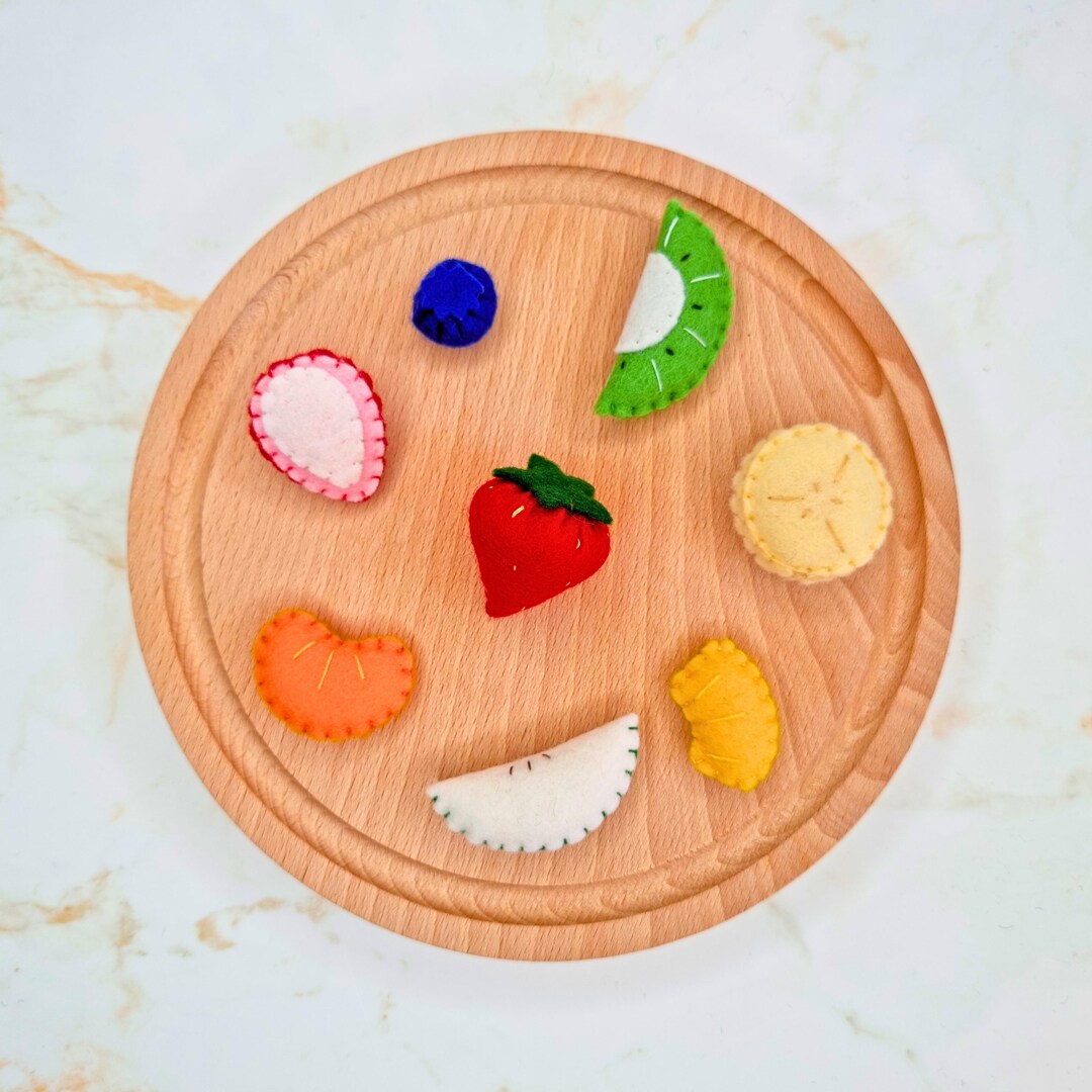 Felt Fruit Salad Sewing Pattern: Strawberry, Blueberry, Banana ...