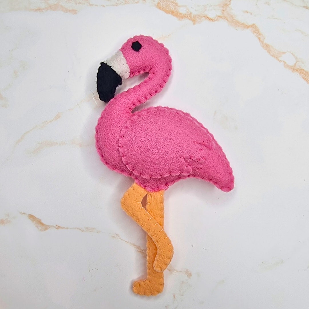 Felt Flamingo Sewing Pattern: DIY Christmas Tree Ornament, Mobile ...
