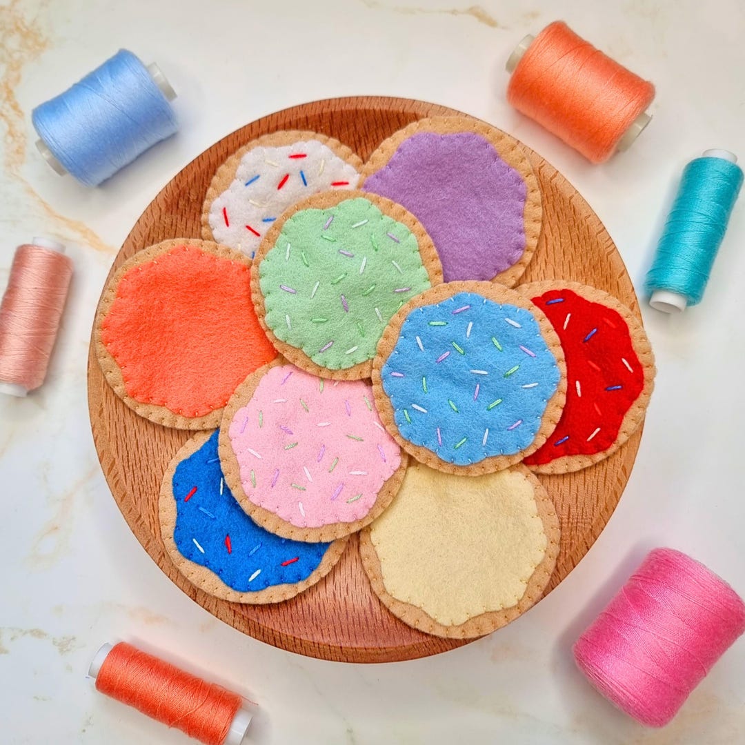 Felt Iced Sugar Cookie PDF Sewing Pattern - Beginner Friendly Felt Food ...
