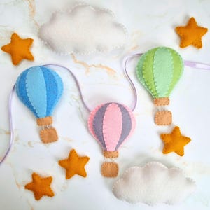 Felt Hot Air Balloon Ornament PDF Sewing Pattern: DIY Nursery Decor ...