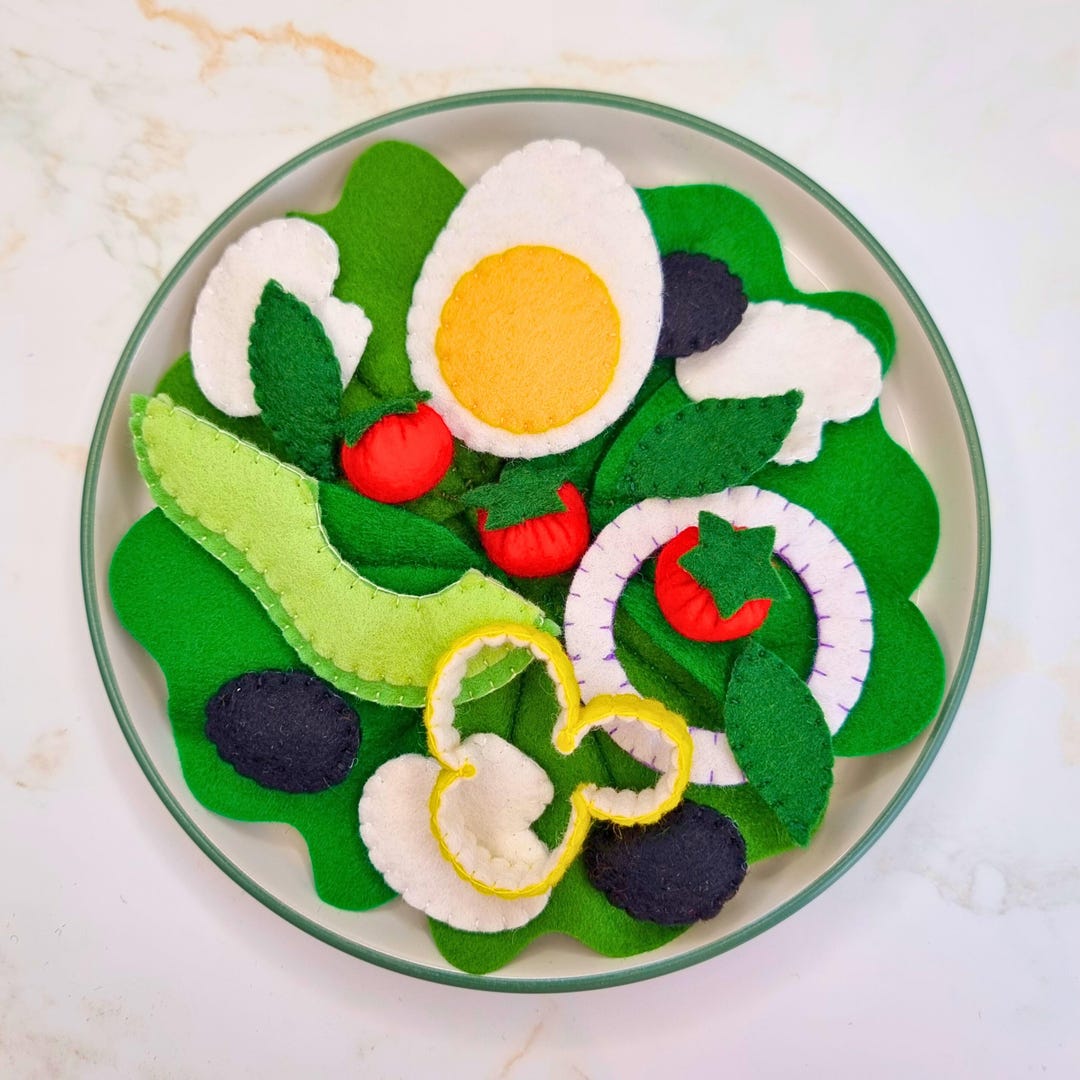 Sew Your Own Felt Salad - PDF Sewing Pattern With Instructions - Easy ...