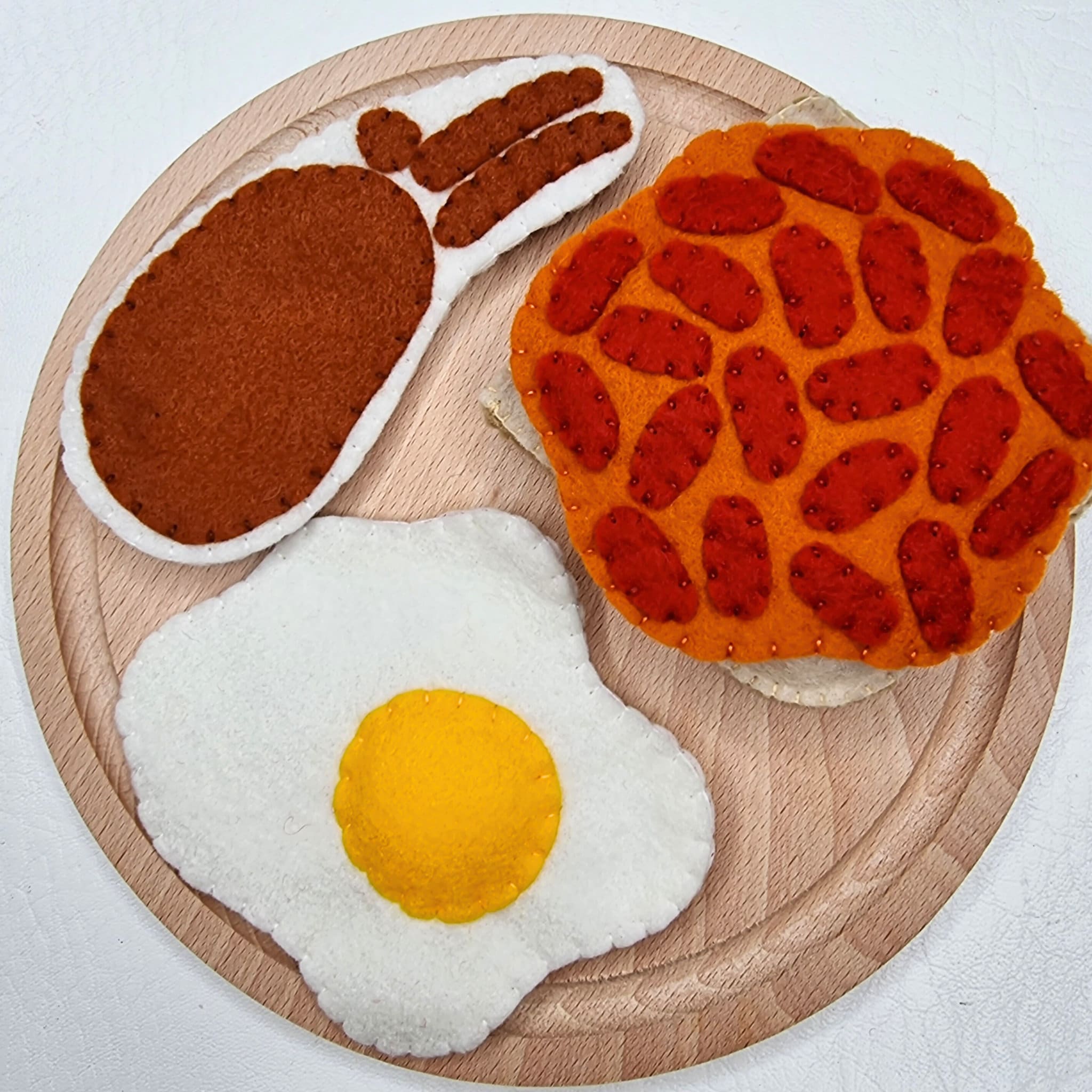 English Breakfast PDF Sewing Pattern and Tutorial Bread, Baked Beans ...