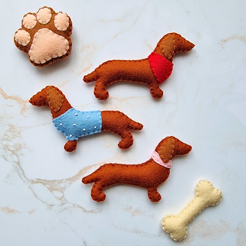 Felt Dachshund - Etsy