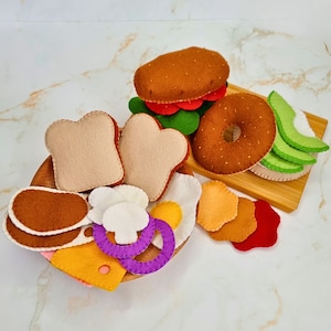 Felt Food Playset PDF Sewing Pattern MEGA BUNDLE Bread, 3D Fruit ...