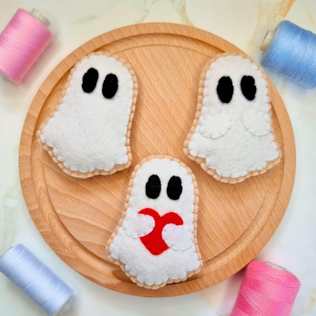 Felt Ghost Biscuit PDF Sewing Pattern - Sew Your Own Halloween Felt ...