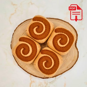 Felt Cinnamon Bun PDF Sewing Pattern & Photo Tutorial, Easy Beginner ...