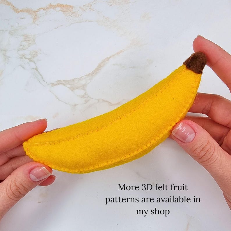 Felt Banana Sewing Pattern: 3D Pretend Fruit Toy (PDF) - Etsy