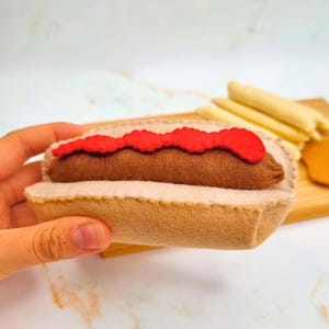 Felt Hot Dog Playset: Beginner-friendly Pretend Play Food Toy (PDF) - Etsy