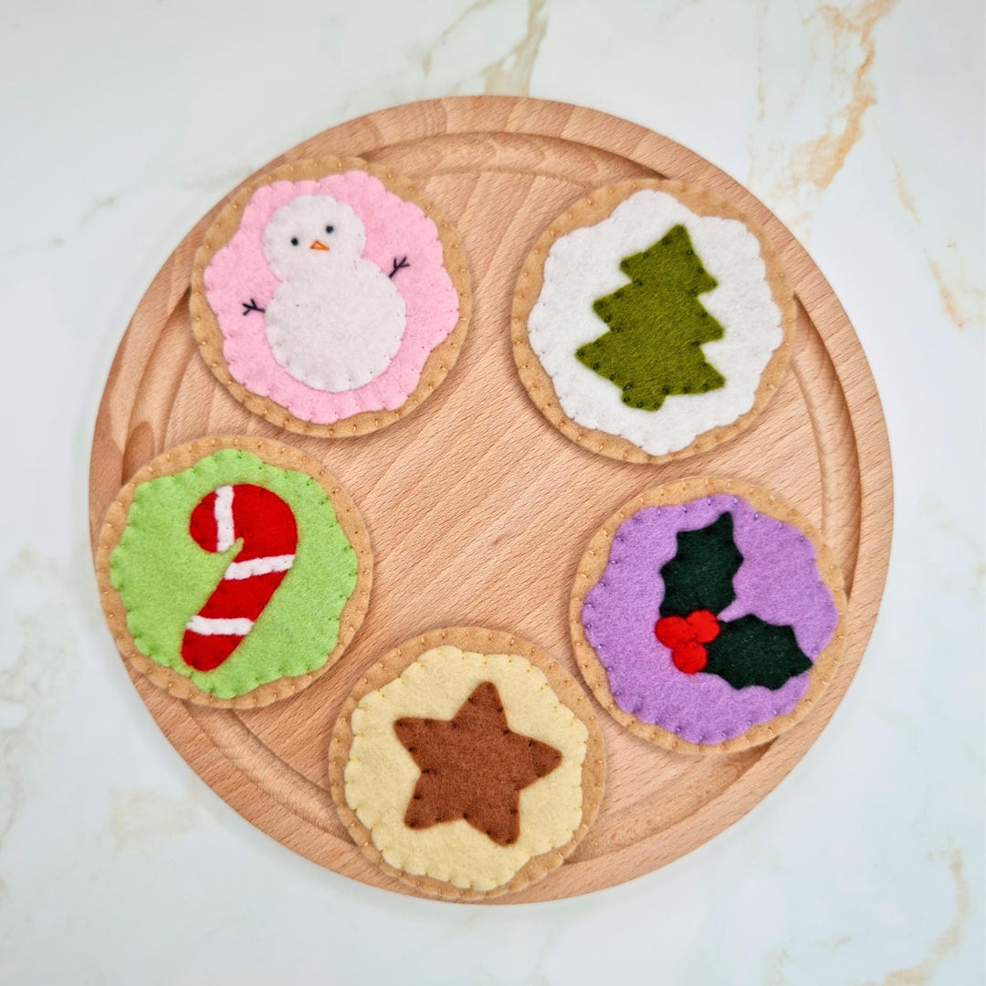 Felt Christmas Cookie Sewing Pattern: Easy Festive DIY Play Food (PDF ...