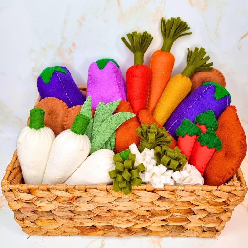 10 Felt Food Playset Sewing Pattern Bundle: Easy Beginner Templates ...