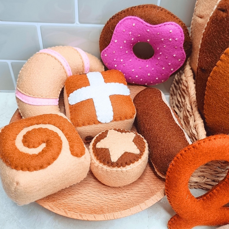 Felt Bakery Playset Sewing Pattern Bundle: DIY Play Kitchen Food ...