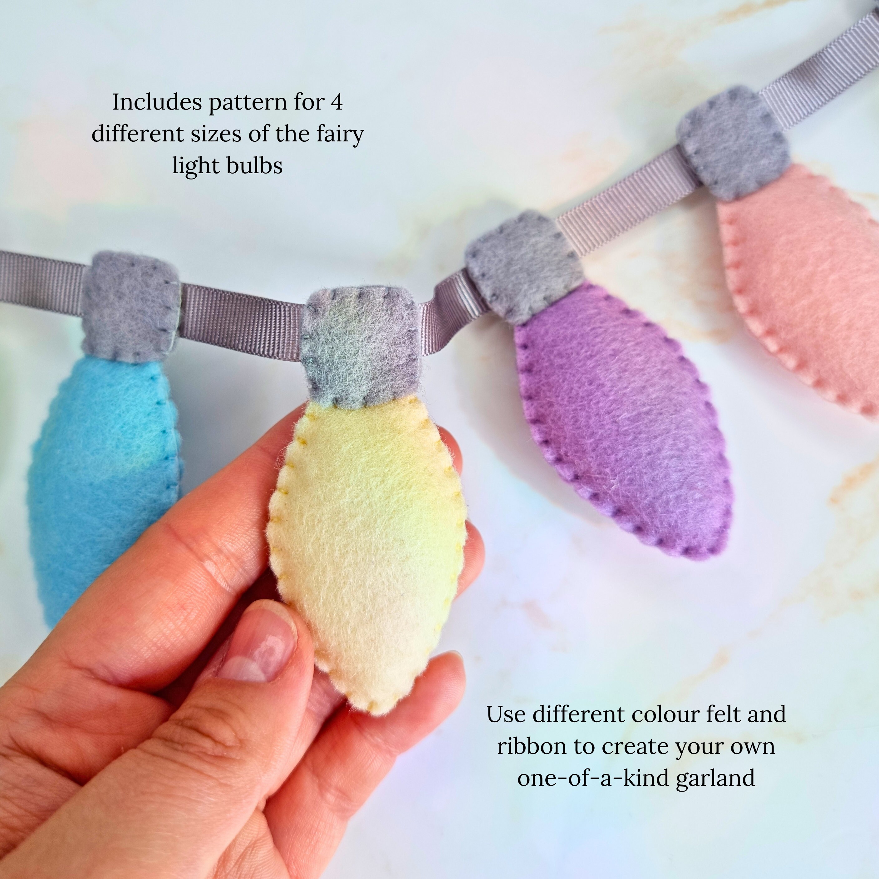 Felt Fairy Lights Sewing Pattern: DIY Party Garland (PDF Pattern) - Etsy