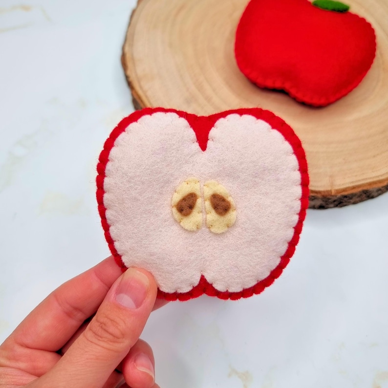 Felt Apple Sewing Pattern – Teacher Gift, Magnet, Ornament (PDF) - Etsy