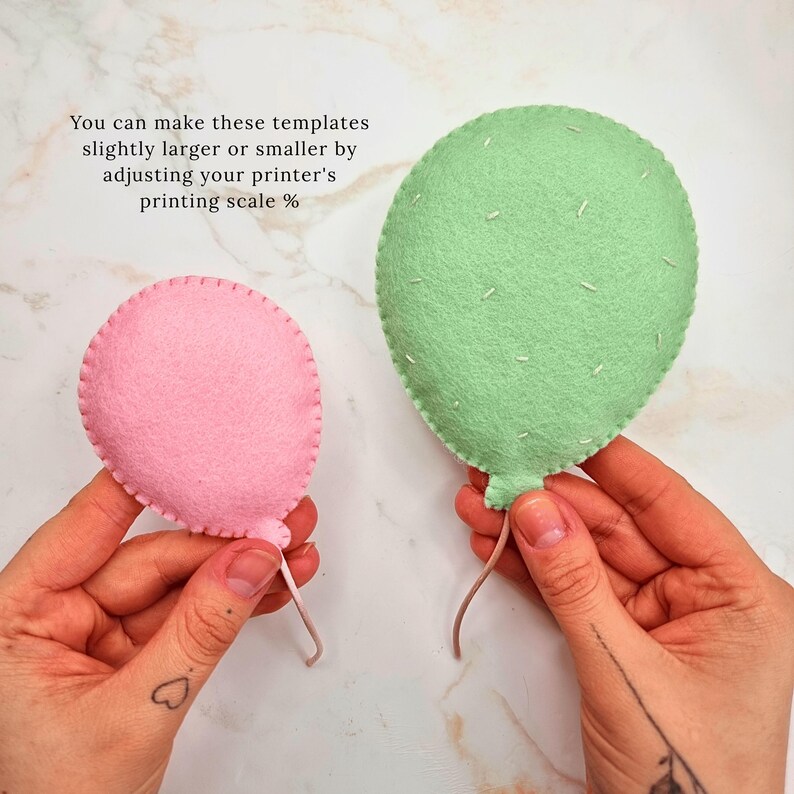 Felt Balloon Ornament Sewing Pattern: DIY Nursery Decor, Garlands and ...