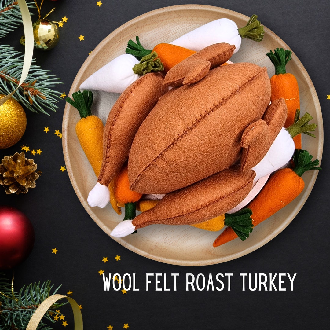 Thanksgiving / Christmas Dinner Turkey Playset 100% Wool - Etsy UK