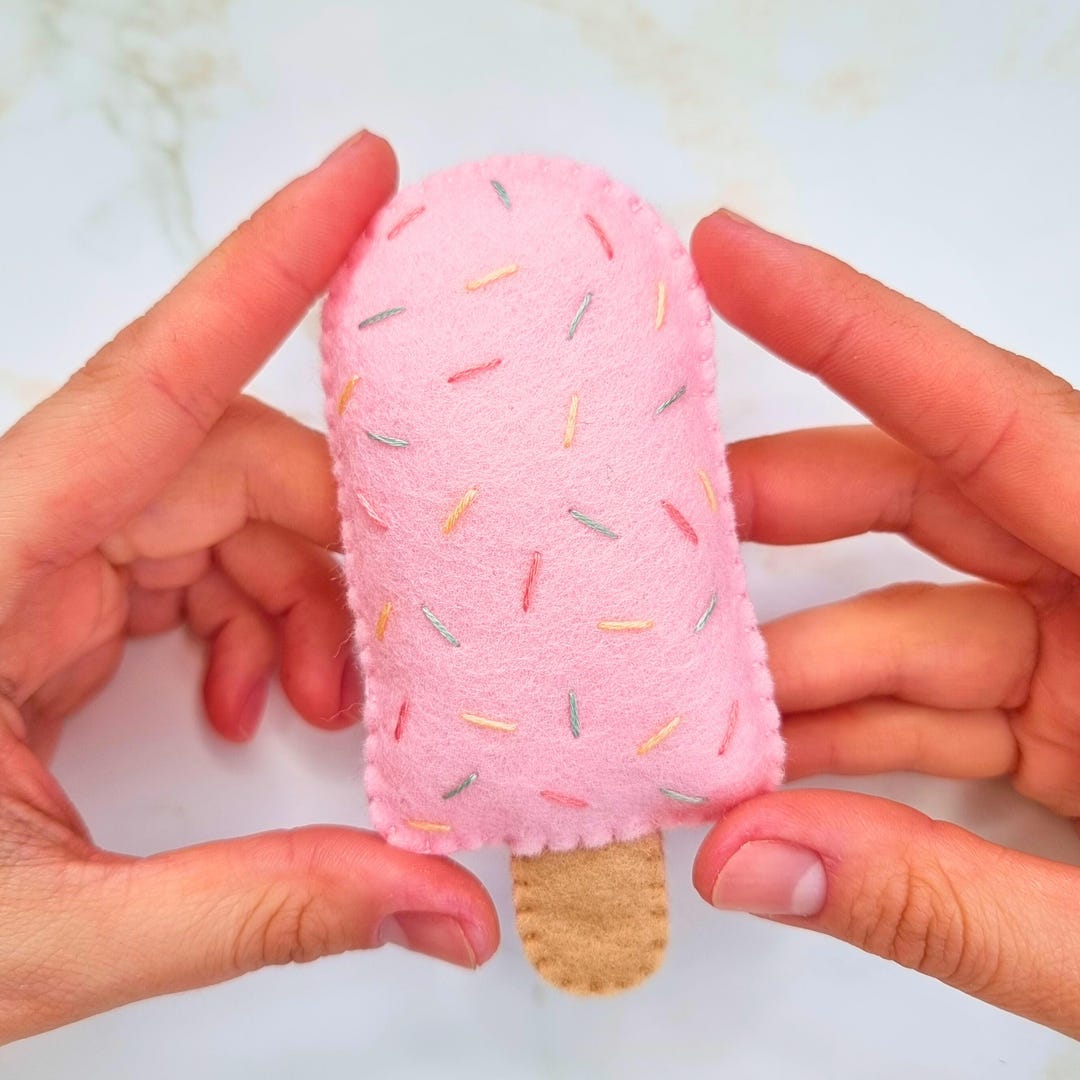 Felt Ice Cream Lolly on a Stick PDF Sewing Pattern - Easy Beginner ...