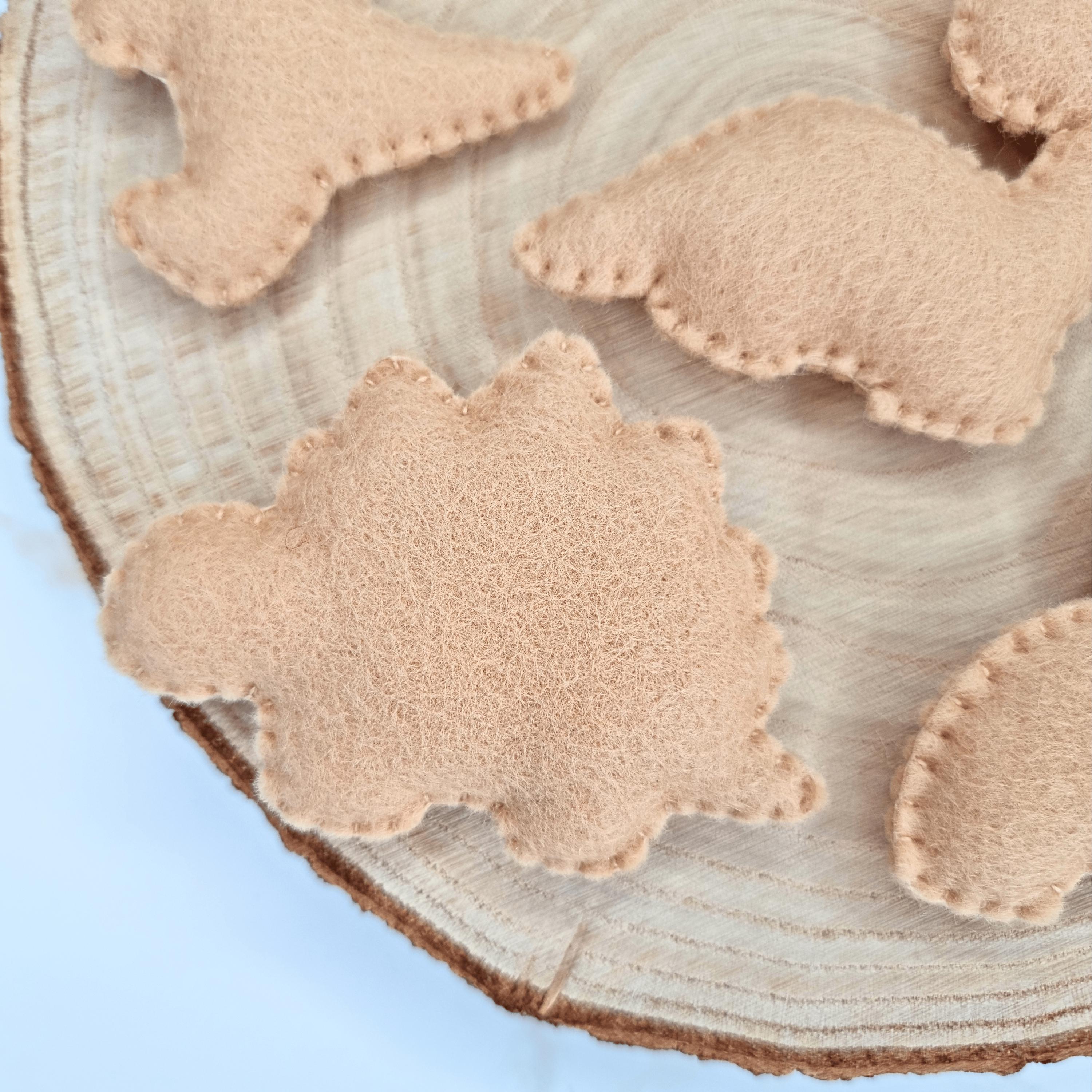 6 Felt Dinosaur Nuggets Sewing Pattern: Easy Hand Sewing for Beginners ...