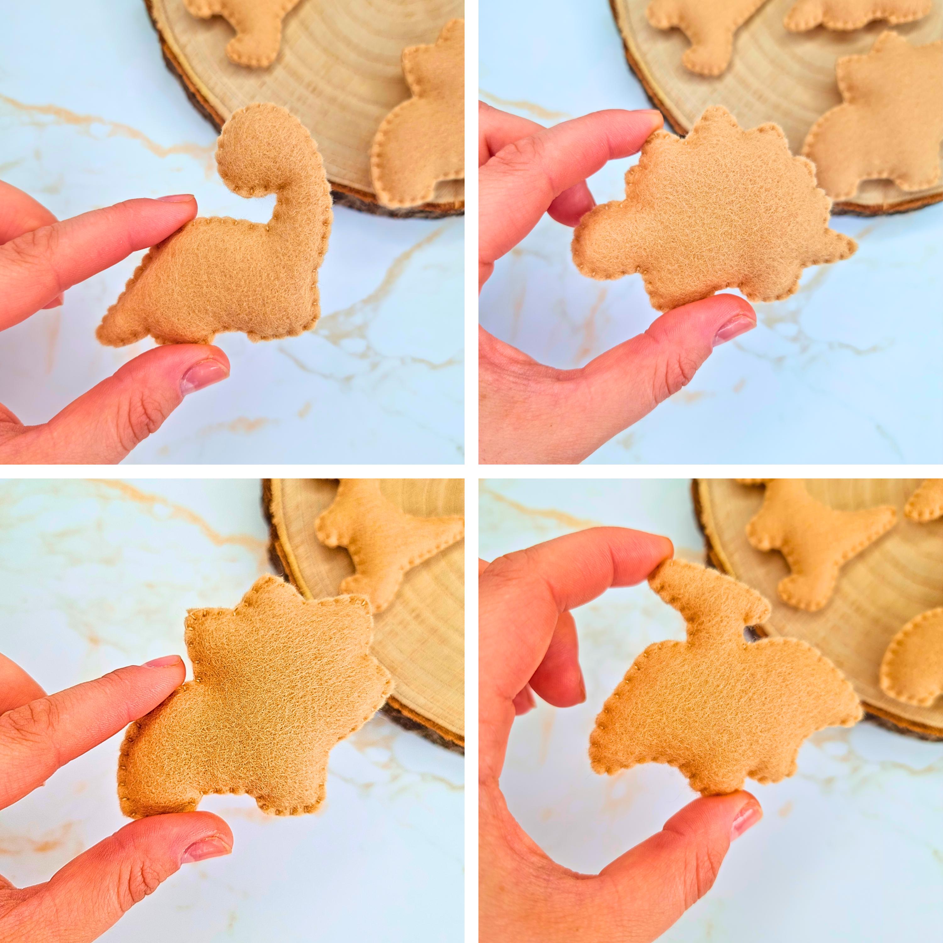 Felt Dino Nugget Dinner Playset Sewing Pattern: Easy DIY Play Food (PDF ...